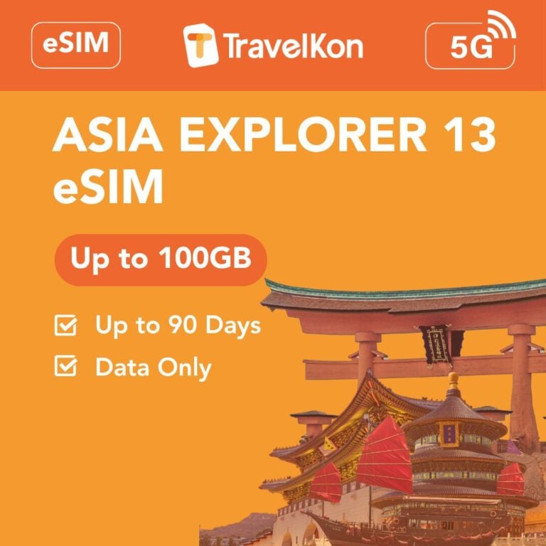 Asia 5G ESIM 13 Countries - TravelKon