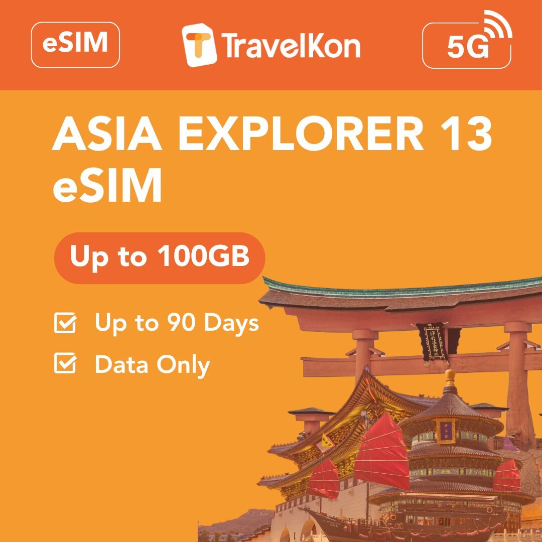 Asia 5G ESIM 13 Countries - TravelKon
