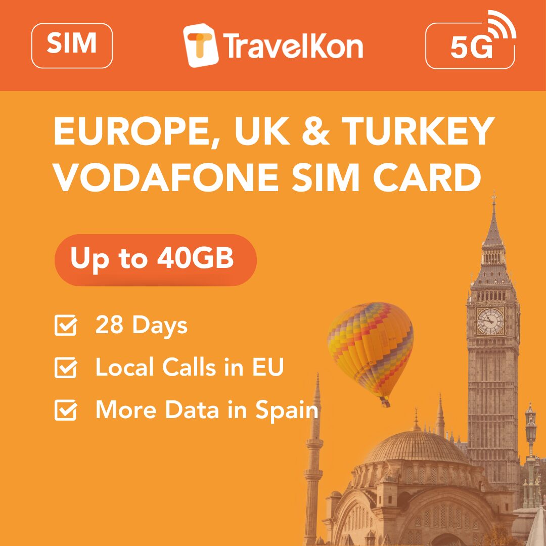 Europe, UK & Turkey SIM Card | Vodafone - TravelKon