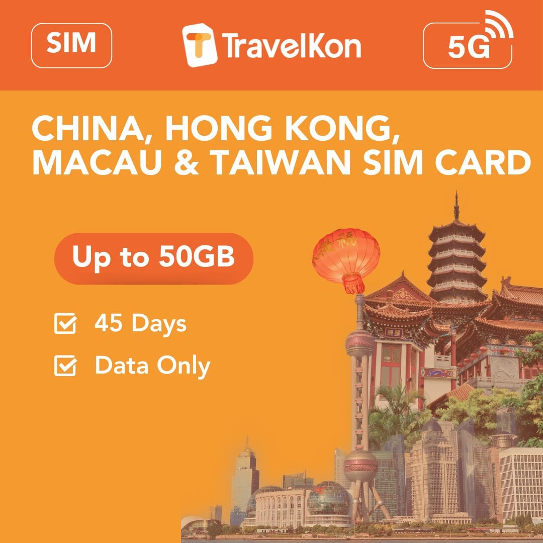 China, Hong Kong, Macau & Taiwan SIM Card - TravelKon