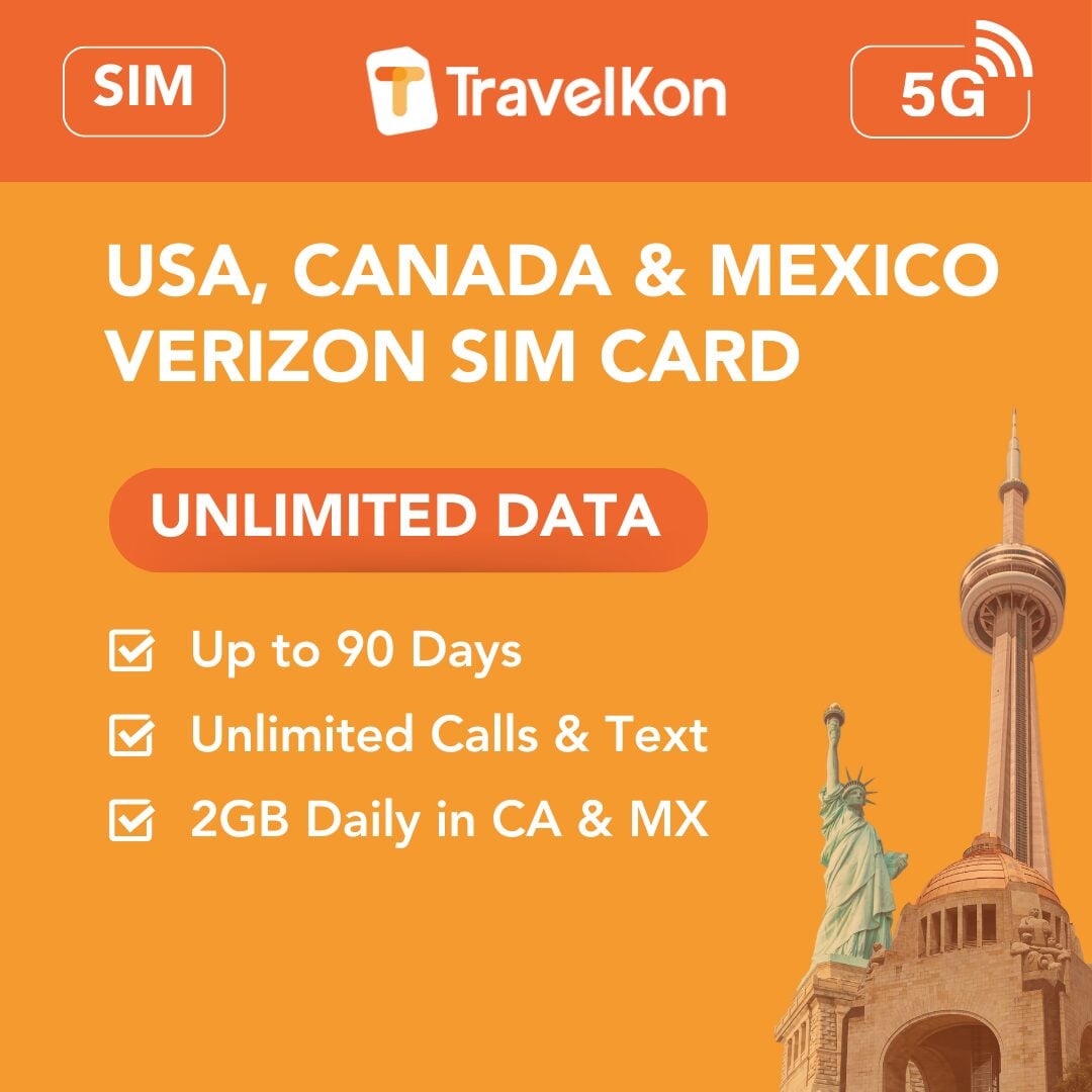 USA, Canada & Mexico 5G SIM Card | Verizon - TravelKon