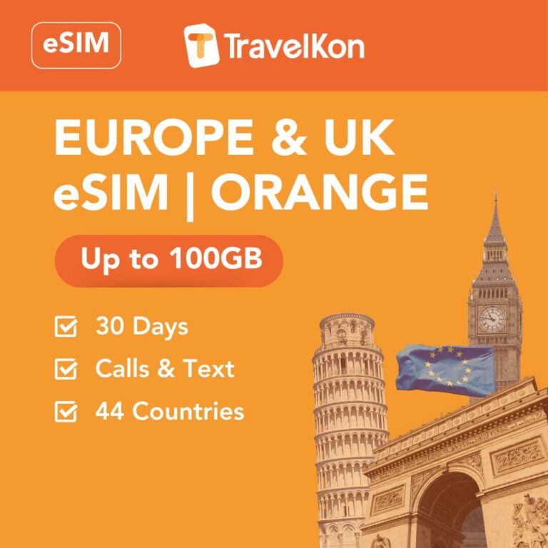 Europe & UK ESIM 44 Countries | Orange - TravelKon