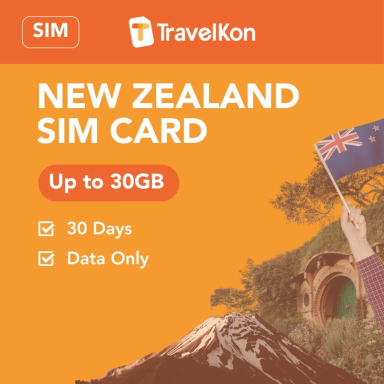 New Zealand SIM Card 71 Destinations | 3UK - TravelKon
