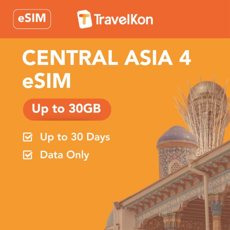 Central Asia 4 Countries ESIM - TravelKon