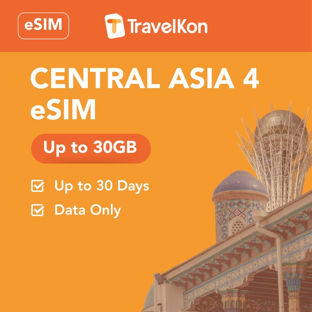 Central Asia 4 Countries ESIM - TravelKon