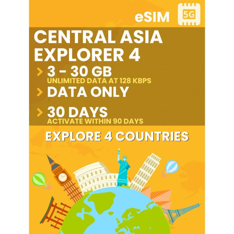Central Asia ESIM - TravelKon