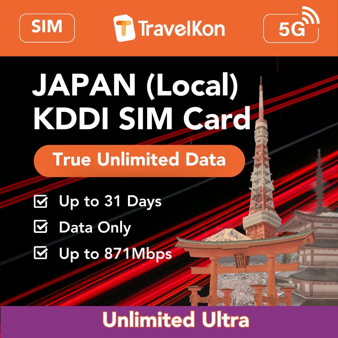 Japan SIM Card Unlimited Data | KDDI - TravelKon