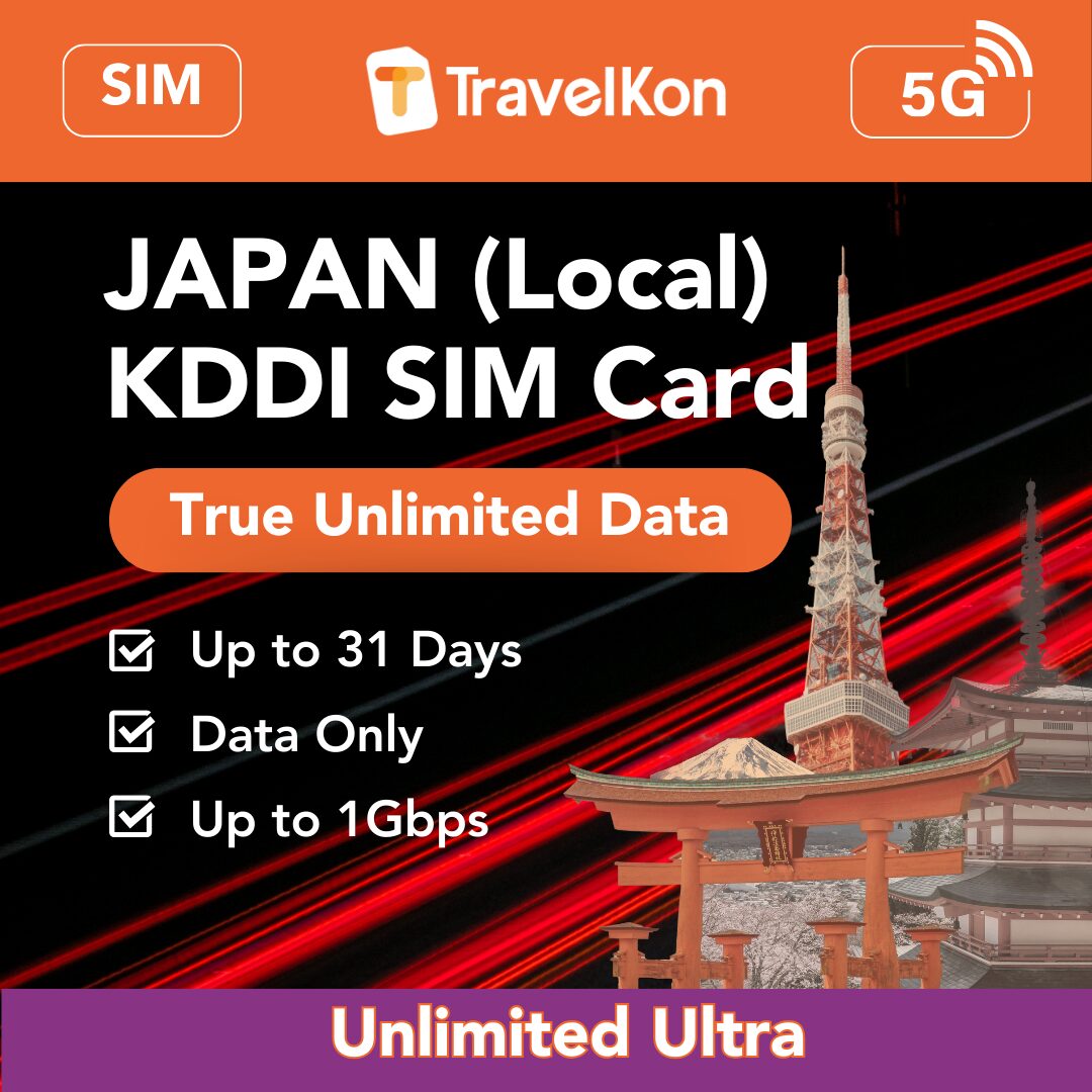 Japan SIM Card Unlimited Data | KDDI - TravelKon